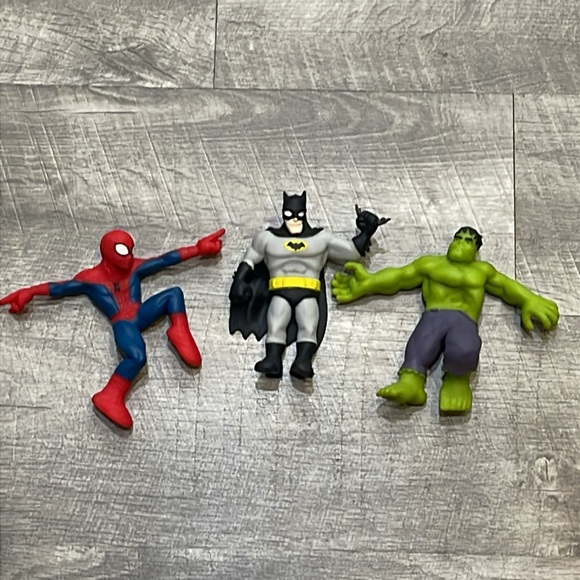 Marvel | Toys | Spiderman Batman The Hulk Squishy Figure Bundle Of ...
